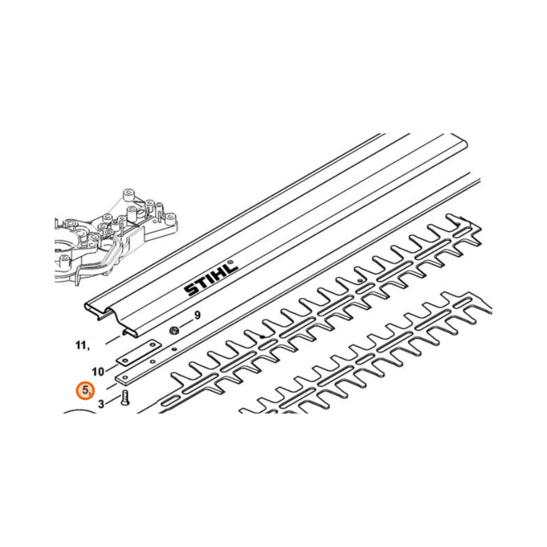 STIHL HS 45 Guide 450 mm / 18''